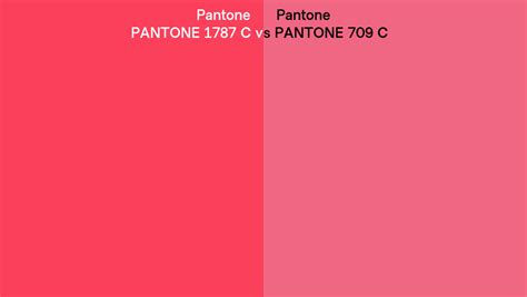 Pantone 1787 C Vs Pantone 709 C Side By Side Comparison