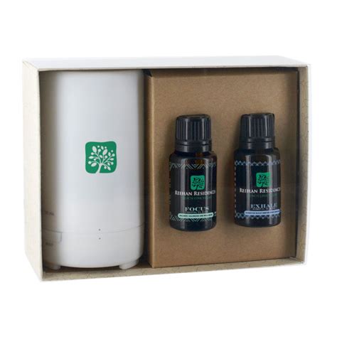 Promotional Electronic Diffuser Two Essential Oils 15ml Dropper Bottles In T Box Personalized