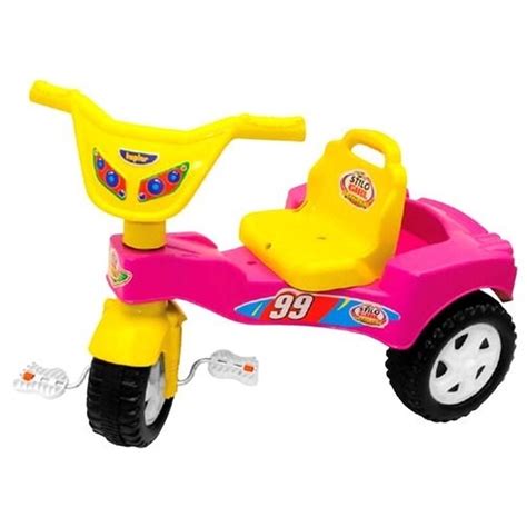 Triciclo Velotrol Infantil Stilo Girl Motoco Infantil Rosa Kepler Ref