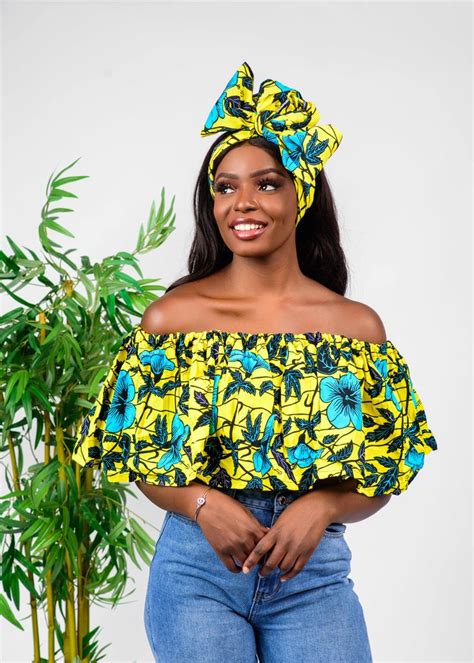 Makossa African Print Crop Top En 2024 Disfraz
