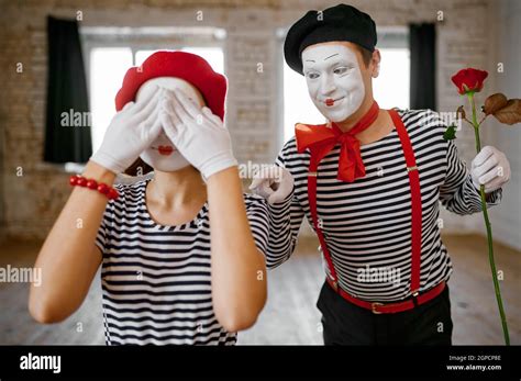 Two Mime Artists Surprise With Rose Scene Parody Comedy Pantomime