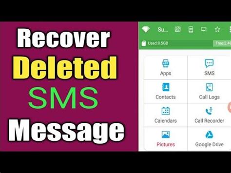 How To Read Deleted Sms Messages Restore Deleted Text Messages Revover Deleted Messages