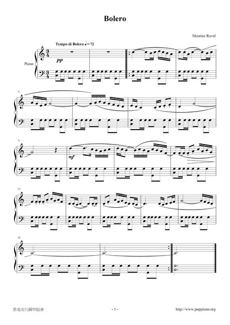 Bolero Sheet Music Piano Score Free Pdf Download Hk Pop Piano Academy