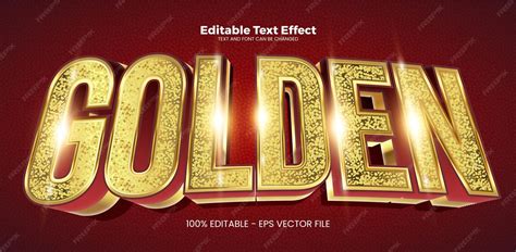Premium Vector Golden Editable Text Effect In Modern Trend Style