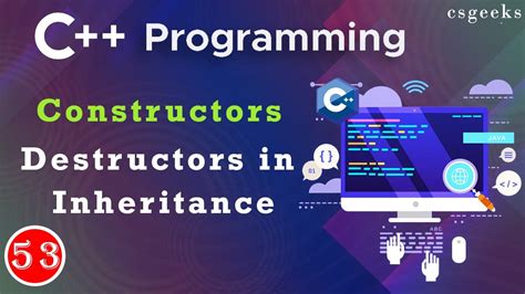 C Class53 Behavior Of Constructor And Destructors In Inheritance Youtube