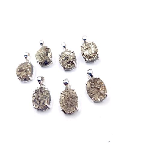 Natural Pyrite Pendant Raw Pyrite Stone Pendant Fashion Etsy