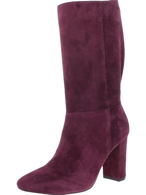 Lauren Ralph Lauren Womens Artizan Suede High Heel Mid Calf Boots