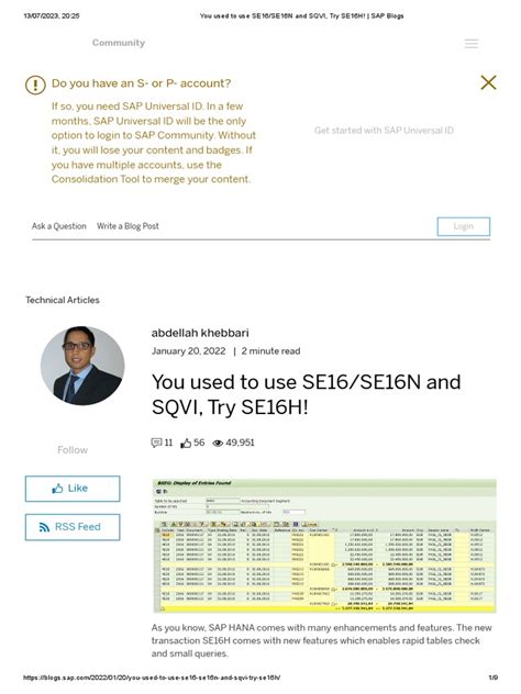 You Used To Use Se16 Se16n And Sqvi Try Se16h Sap Blogs Pdf