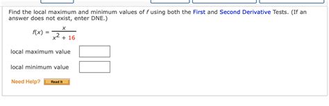 Solved Find The Local Maximum And Minimum Values Of F Using