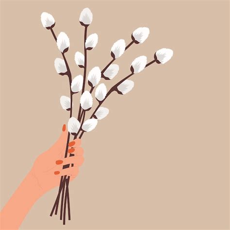 Premium Vector Hand Holding Easter Bouquet