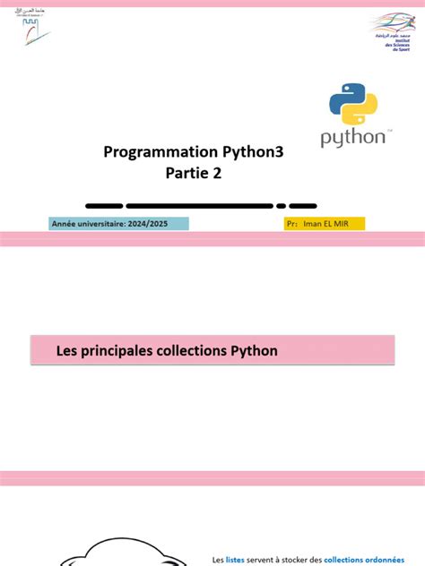 Collections Python Listes Et Tuples Pdf Python Langage De