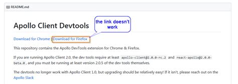 Link To Download Firefox Extension Doesnt Work · Issue 186 · Apollographqlapollo Client