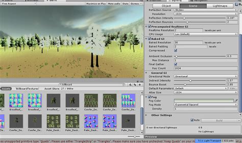 fog and blur not affecting terrain and some trees questions