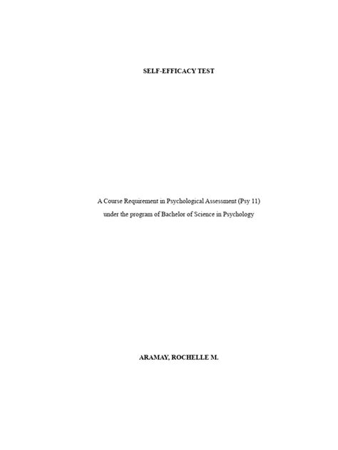 Validation Template Pdf Self Efficacy Psychological Resilience