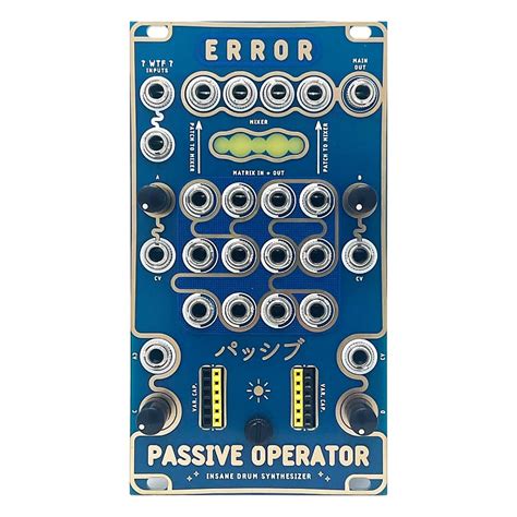 Error Instruments Passive Operator Eurorack Drum Synth Reverb Uk