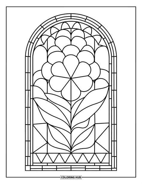 155 Desenhos De Vitrais Para Colorir Para Crianças E Adultos Grátis