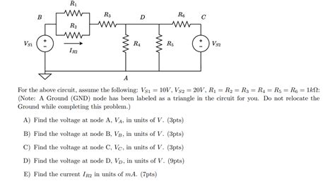 Solved For The Above Circuit Assume The Following Vs110