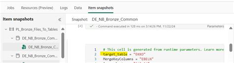 Item Snapshots In Spark Session Monitoring Are Not Microsoft Fabric Community