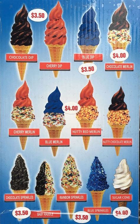 Mr Softee Blue Merlin Ice Cream Cones Price List