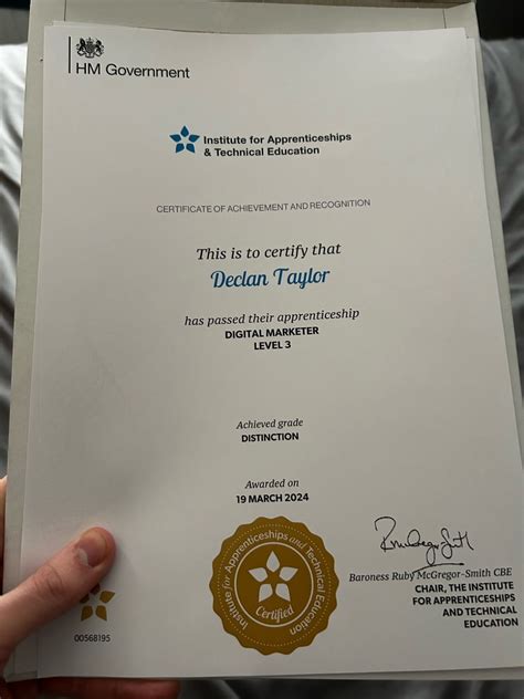 Declan Taylor On Linkedin Very Happy With My Level 3 Dm Distinction Onto Level 4 Baltic… 12