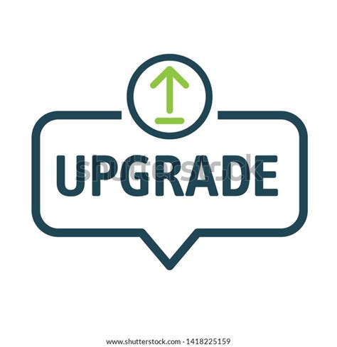 업그레이드 음성 버블 아이콘벡터 그림 스톡 벡터로열티 프리 1418225159