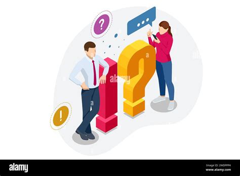 Isometric Question Marks Message Box With Question Chatbot Technology Ai Chat Bot Based On