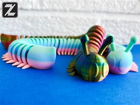 Articulated Flexi Millipede By Zentangle Flexi 3d Makerworld Download