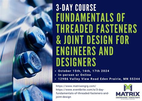 Learn Fastener Design With Matrix Engineering Matrix Engineering
