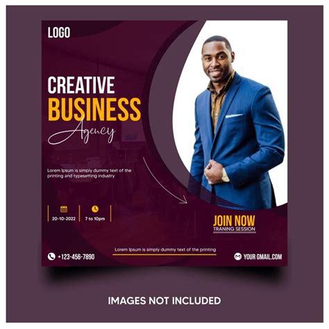 일러스트레이터의 소셜 미디어 포스트 프리미엄 벡터