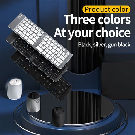 Jomaa Mini Portable Bluetooth Wireless Foldable Keyboard Rechargeable Keyboard Bluetooth 2 4g