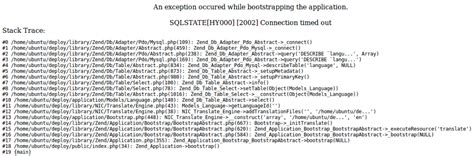 Php Sqlstate Hy000 2002 Connection Timed Out With Aws Instance