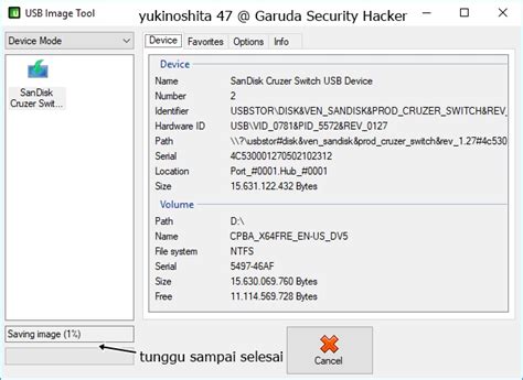 Backup USB Bootable Menggunakan USB Image Tool