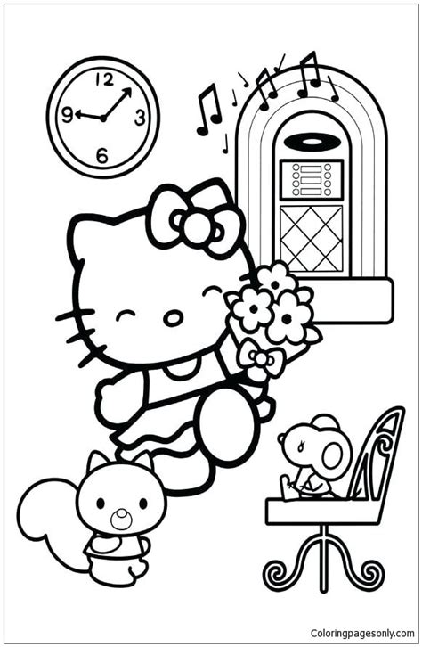 Hello Kitty Friends Coloring Pages Coloring Pages