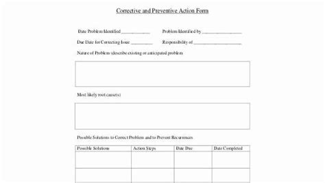 Sample Capa Form Peterainsworth