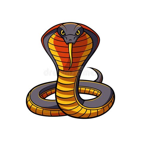 Realistic Cape Cobra Wildlife Artwork Stock Image Illustration Of