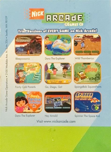 Nick Arcade Games Cd Contains Trial Versions Of Every Nick Arcade Game Nickelodeon Free