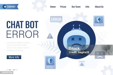 Chatbot Error Landing Page Template Voice Assistant Chat Bot Artificial Intelligence Doing