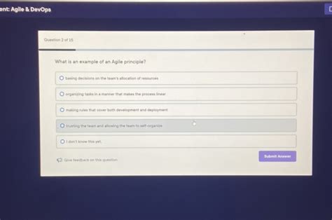 Ont Agile DevOps Question 2 Of 15 What Is An StudyX