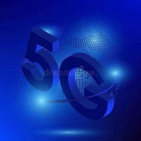 5g Connectivity And High Speed Internet Connection Usage Outline Diagram Stock Illustration