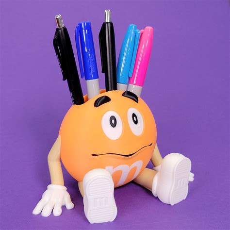 Orange Mandm Pencil Holder By Pla N Pa Download Free Stl Model