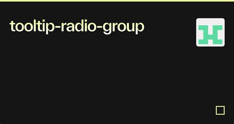 Tooltip Radio Group Codesandbox