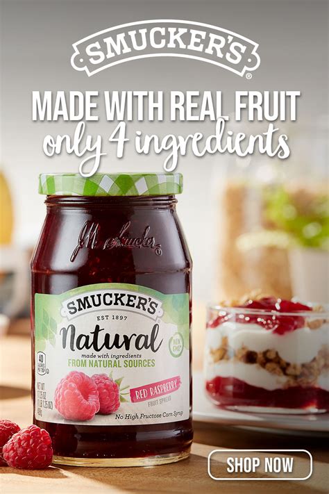 Smuckers Natural Raspberry Fruit Spread