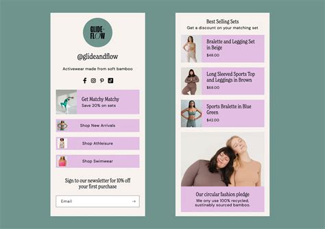 Pre Built Shopify Section Links Page For Social Media Luna Templates
