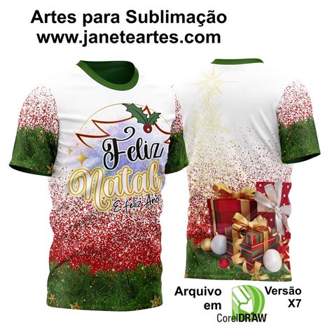 Estampa Camisa De Natal 2023 Sublimação Modelo 12 Janete Artes