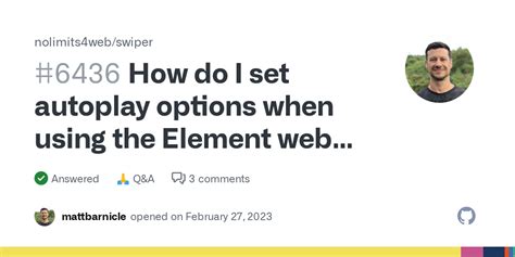 How Do I Set Autoplay Options When Using The Element Web Component In React · Nolimits4web