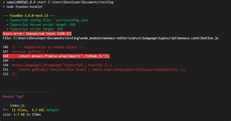 Getting Acorn Error When Trying To Use Monaco Editor · Issue 1414