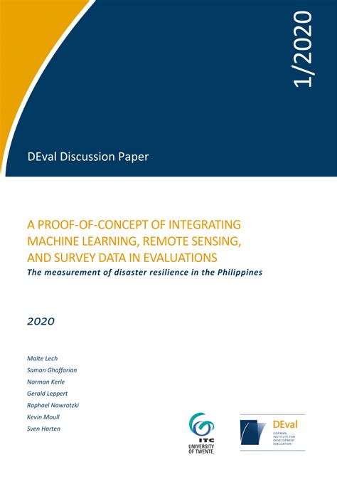 Pdf A Proof Of Concept Of Integrating Machine Learning Remote Sensing And Survey Data In