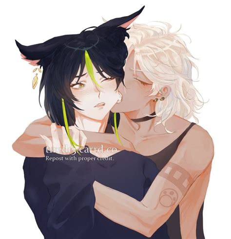 Тигнари и Сайно Impact Fan Art Cat Character