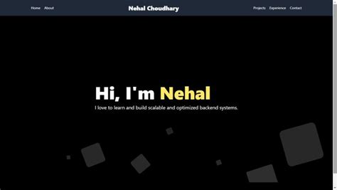 Nehal Choudhary On Linkedin Reactjs Portfolio Website Lnkd