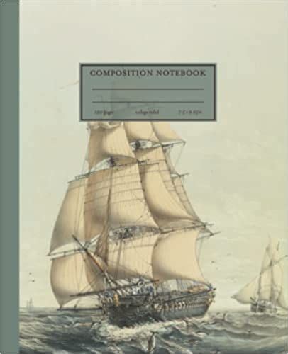 Composition Notebook College Ruled Vintage Illustration Cute Aesthetic Journal For Girls